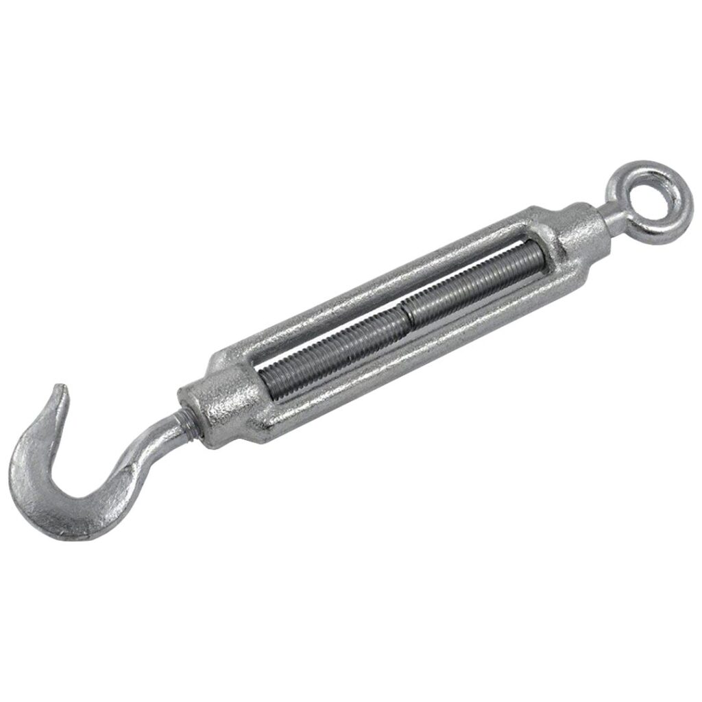 TENSOR GANCHO Y ANILLA DE ACERO CINCADO DIN 1480 - HERRAJES DEL PONIENTE