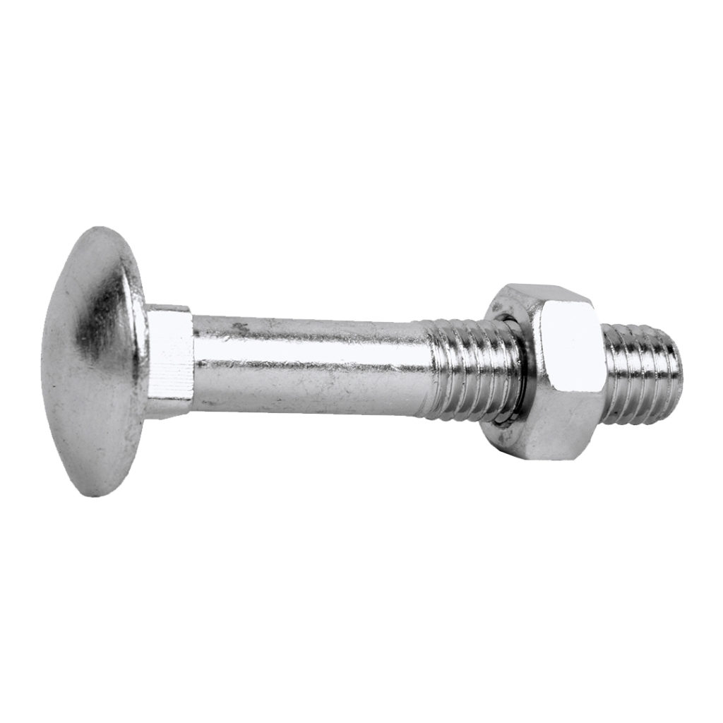 TORNILLO CARRETERO CABEZA REDONDA CUELLO CUADRADO ROSCA MÉTRICA TUERCA HEXAGONAL CINCADO 603 ...