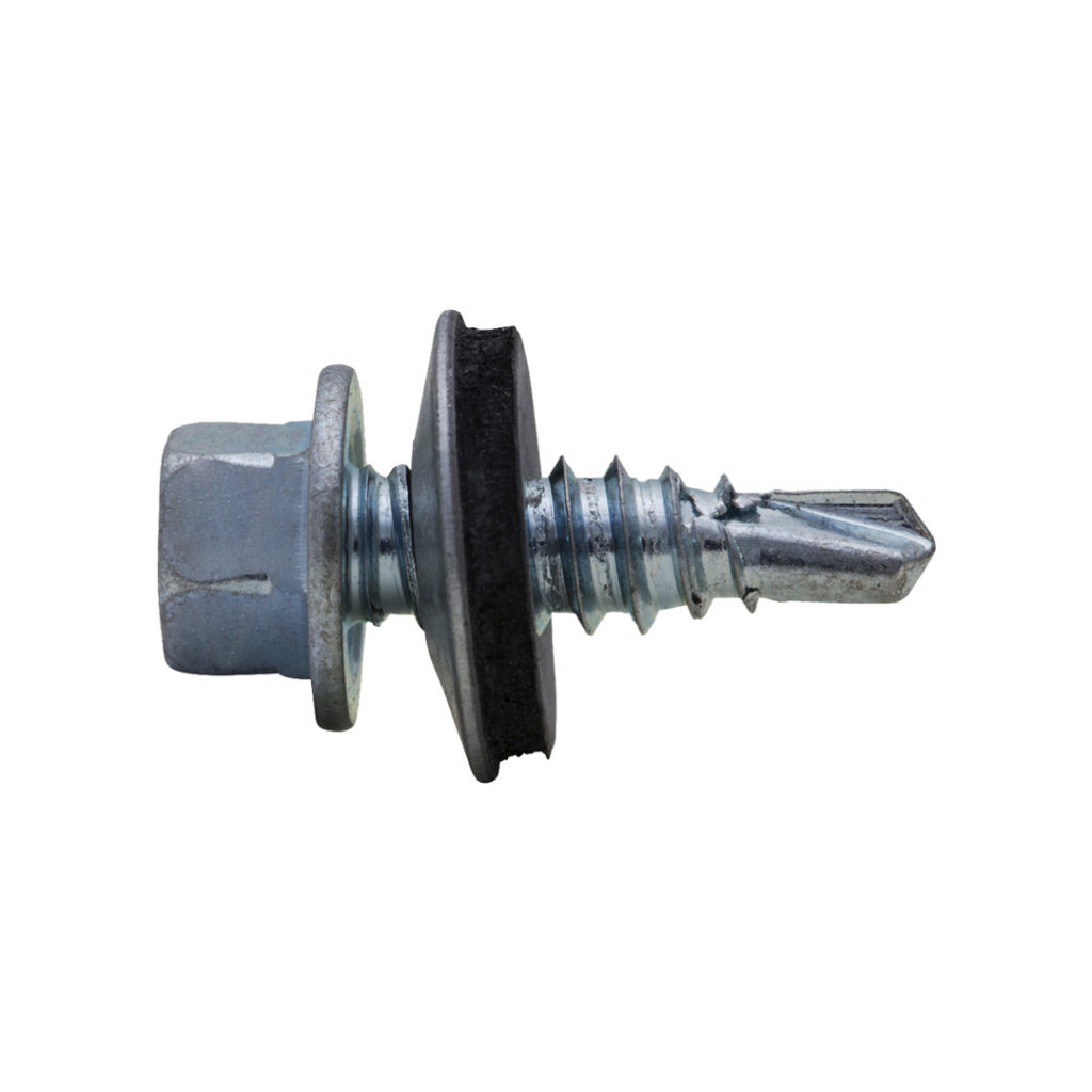 TORNILLO AUTOTALADRANTE DE CABEZA HEXAGONAL 7504K CINCADO CON ARANDELA - HERRAJES DEL PONIENTE